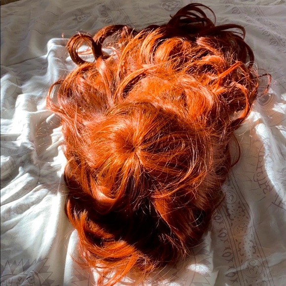 rock star wigs | Accessories | Red Long Hair Wig With Bangs | Poshmark